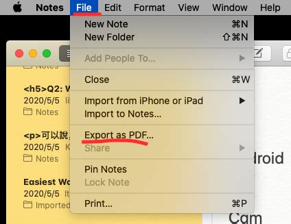 How To Export Apple Notes