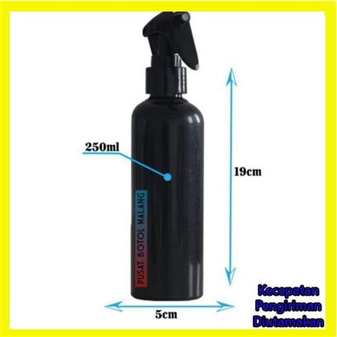 Jual Botol Sprayer Plastik Pet 250ml Spray Trigger Hitam Hitam