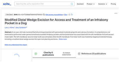 Modified Distal Wedge Excision For Access And Treatment Of An Infrabony