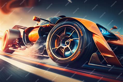 Premium Photo 3d Rendering Sport Car Raceing On Race Trackgenerative Ai