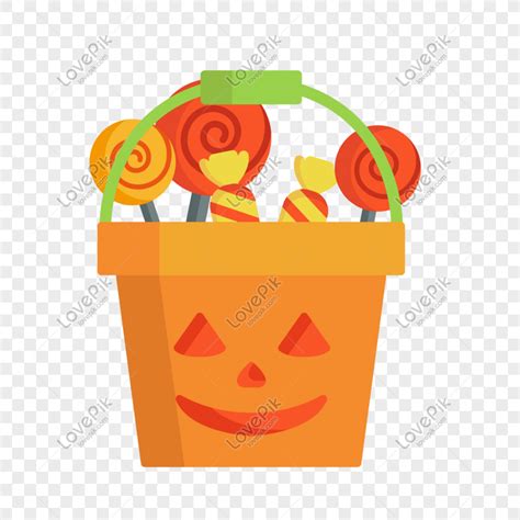 벡터 할로윈 호박 사탕 양동이 Png 일러스트 무료 다운로드 Lovepik