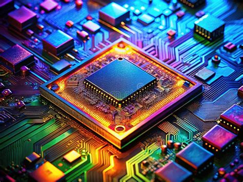 Unveiling The Intricate World Of A Microprocessor A Microscopic View Of A Computer Chip On A