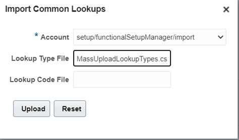 Lookups Mass Upload Lookup Types