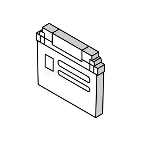 Gel Cell Battery Isometric Icon Vector Illustration Stock Vector