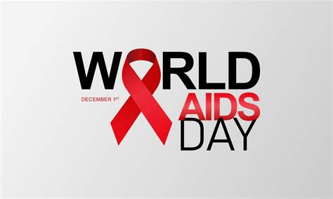 Aids Awareness Month Campaign With Red Ribbon World Aids Day Concept