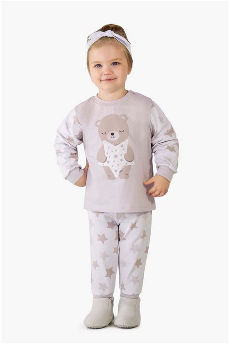 Pijama Moletinho Urso E Estrelas Infantil Dedeka