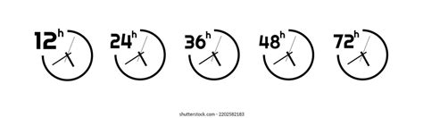 Hours Clock Arrow On White Background Stock Vector Royalty Free