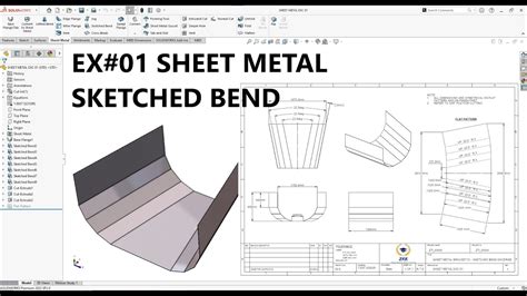 SOLIDWORKS SHEET METAL SKETCHED BEND EXERCISE 01 YouTube