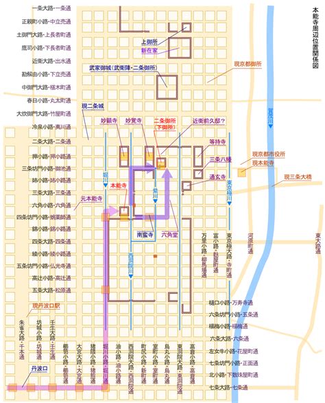 Ksbookshelf 資料 本能寺の変 本能寺周辺位置関係図