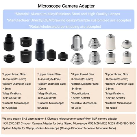 Microscope Trinocular Adapter Base For Olympus Microscopes
