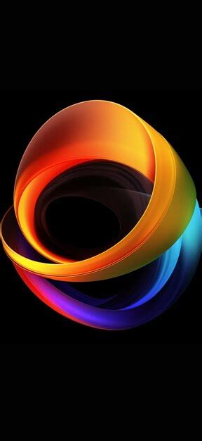 Premium Ai Image A Close Up Of A Colorful Circular Object On A Black