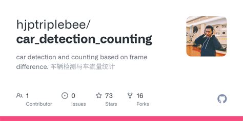 GitHub Hjptriplebee Car Detection Counting Car Detection And Counting Based On Frame