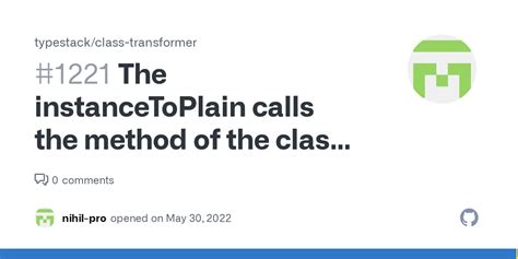 The InstanceToPlain Calls The Method Of The Class When Transform
