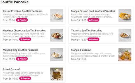 Fluff Stack Singapore Menu Latest Prices 2023