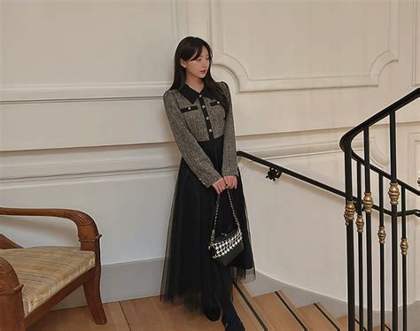 리리앤코 무료배송 로아엘쥬 배색 트위드 레이스 롱 원피스 가을 신상 데일리 데이트 하객룩 격식룩 출근룩 오피스룩 러블리 하객코디 샤원피스 샤스커트 배색원피스 배색롱