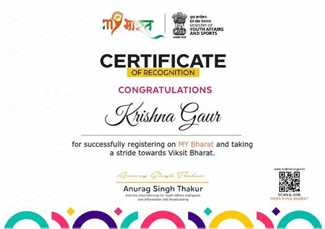 krishna gaur on linkedin certificate of recognition