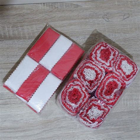 Jual Kertas Krep Jahit Kertas Krep Potong Merah Putih Dan Warna Warni Per Pack Isi 12 Pcs