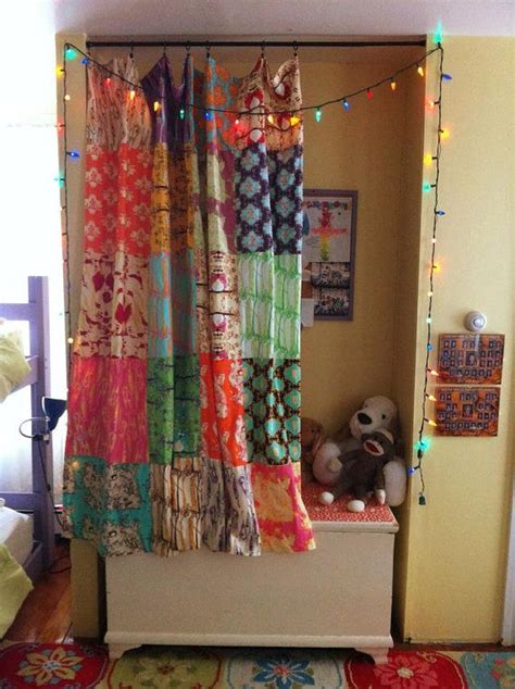 Boho Patchwork Curtain Unique Handmade Home Decor
