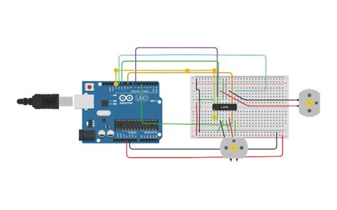 Circuit Design Motores Con Arduino Tinkercad