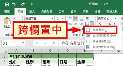 excel 合併儲存格教學與範例 office 指南