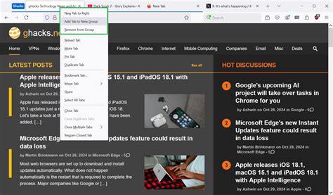 How To Enable Tab Groups In Firefox Ghacks Tech News