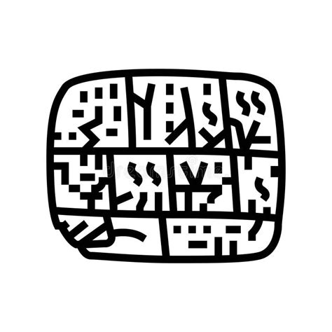 Writing Human Evolution Line Icon Vector Illustration Stock Vector