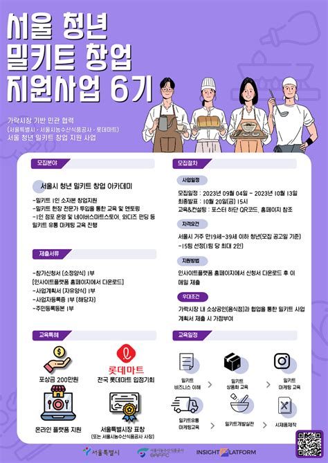 공모전대외활동 서울 청년 밀키트 창업 지원사업 6기