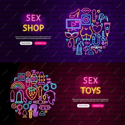 Premium Vector Sex Website Banners Vector Illustration Of Adult Toys