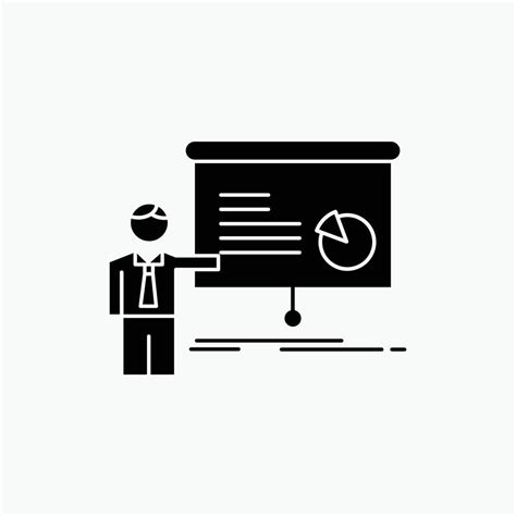 Graph Meeting Presentation Report Seminar Glyph Icon Vector