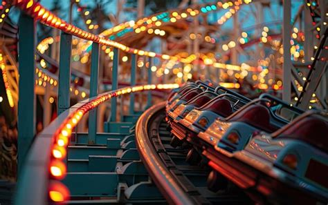 Premium Photo Dynamic And Thrilling Roller Coaster Ride