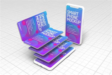 premium psd smartphone screen stack mockup