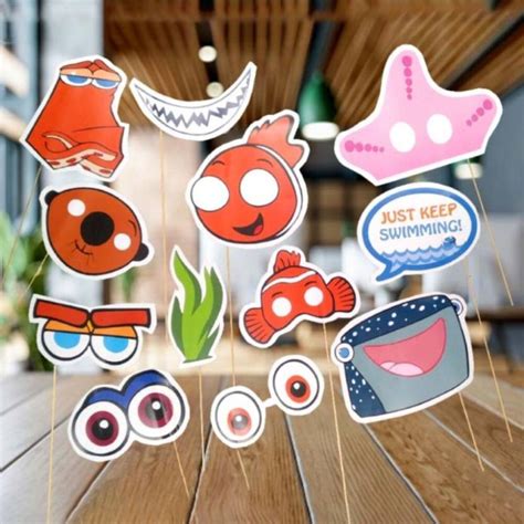Partywala Finding Nemo Theme Party Stick Props Set Of 12 Pcs Photo Booth Board Price In India