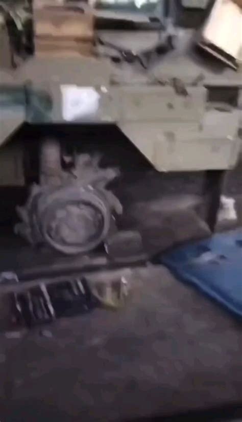 Ua Pov Australian Bushmaster Ifv Being Repaired After It Came Under
