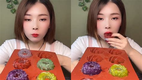 Asmr Rainbow Ice The Sound Of Eating Ice Unzip Youtube