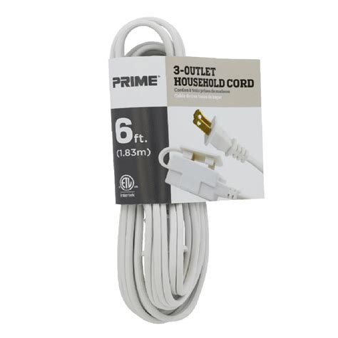 Prime Wire 6 SPT 2 3 Outlet White Household Extension Cord EC660606 Rural King