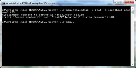 Mysql Error Access Denied For User Rootlocalhost Stack Overflow