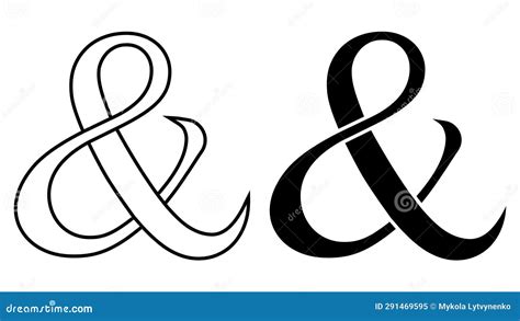 Ampersand Glyph Special Symbol Denoting Conjunction And Ampersand