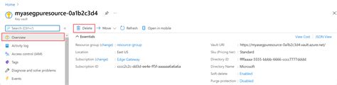 Integration Of Azure Key Vault With Azure Stack Edge Resource And