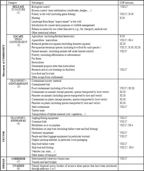 the framework for “categorization of pathways for the introduction of
