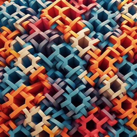 Premium Ai Image A Colorful Stack Of Geometric Shapes Made By The