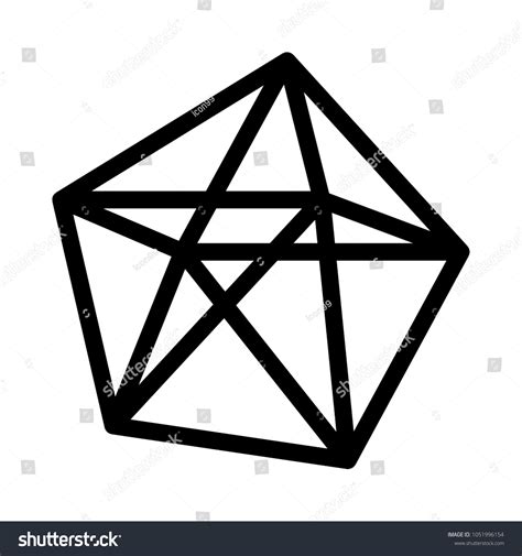 Decahedron Polyhedron Shape Stock Vector Royalty Free 1051996154