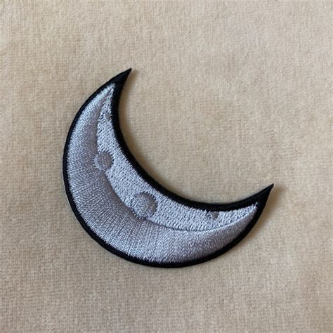 Crescent Moon Patch Etsy