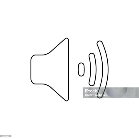 音訊揚聲器音量圖示聲音圖示細線輪廓線性圖示向量圖形及更多互聯網圖片 互聯網 器材 噪音 Istock