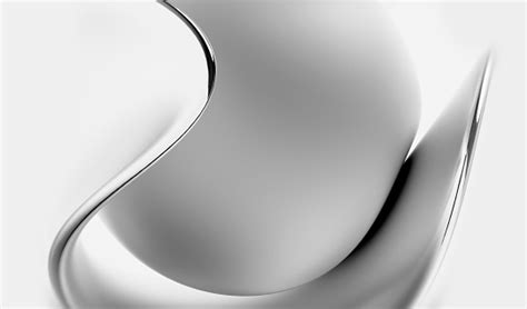 곡선 물결 모양의 선에 초현실적 구형 물체의 일부와 흑백 추상 미술 3d 배경의 3d 렌더링은 실버 금속 부품흰색 매트 세라믹 소재로 형성 파도 패턴에 대한 스톡 사진 및