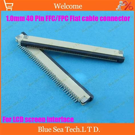Free Shipping 20pcs Fpc Ffc Connector Cable Socket 40 Pin 1 0mm