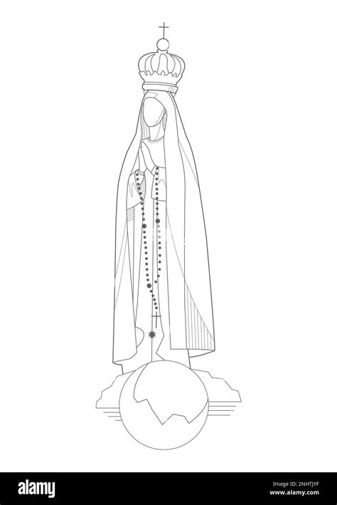 La Virgen De Fatima Para Colorear Imagui