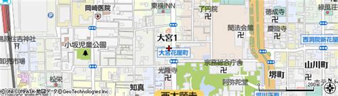 京都府京都市下京区大宮一丁目563の地図 住所一覧検索｜地図マピオン