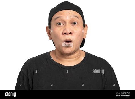 Portrait Of An Asian Man With An Excited Facial Expression Isolated