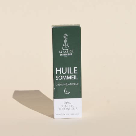Huile sommeil au CBD et mélatonine Le Lab du Bonheur