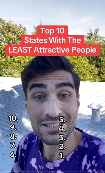 The Top 10 States With The Least Attractive People According To Tiktok